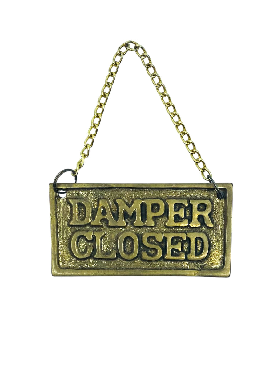 Vintage Solid Brass Damper Sign – The Thriftocrat