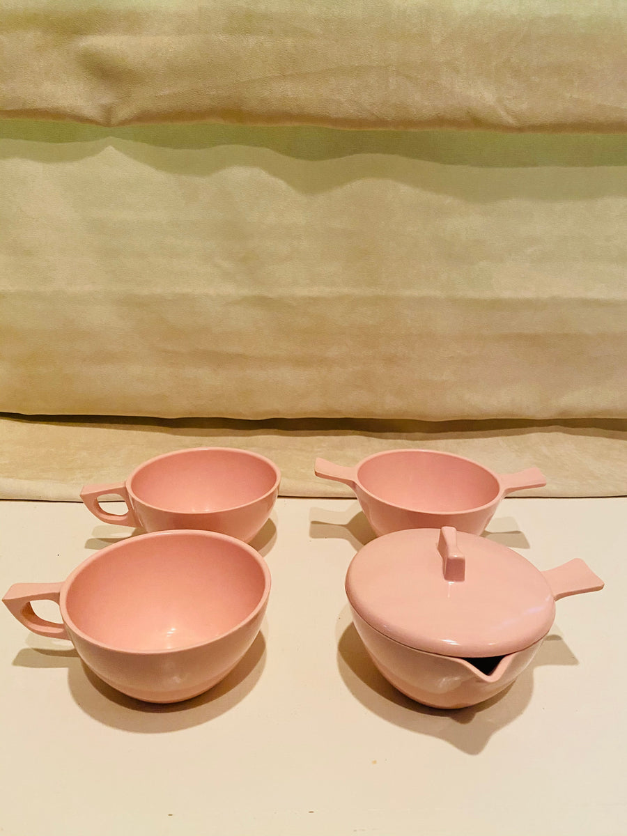 Pink Melmac Tea Set – The Thriftocrat