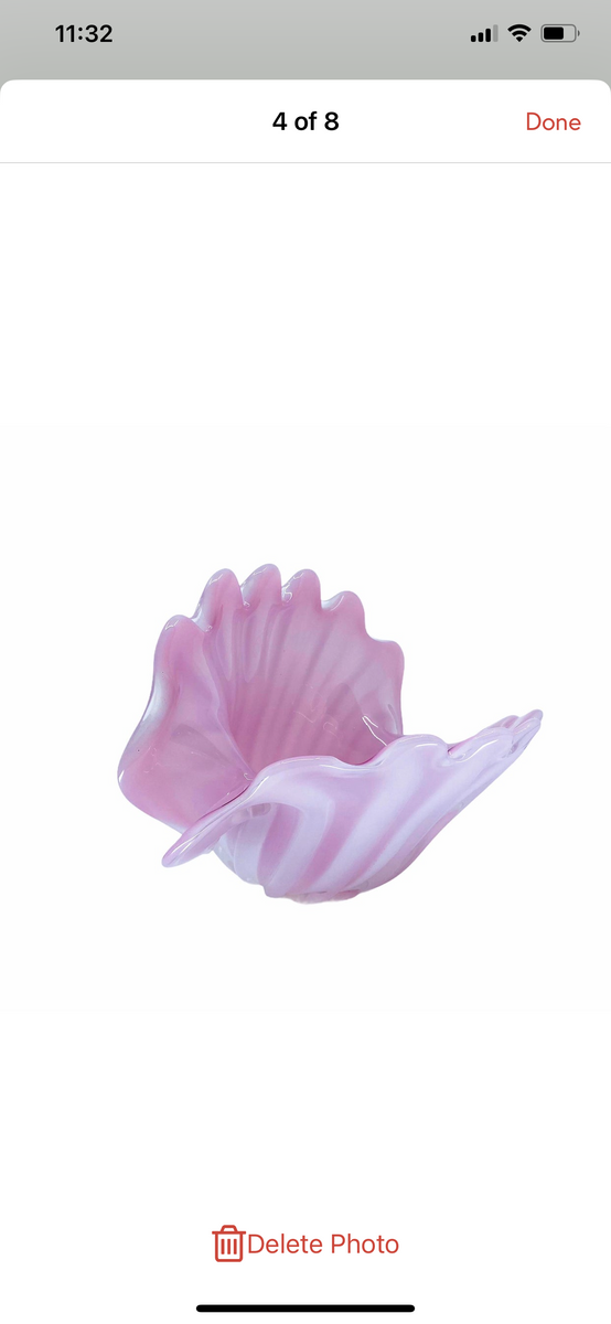 1950s Archimede Seguso Murano Glass Pink Clam Shell - Local Pick Up On ...